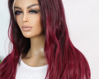 Blue Long Wig Synthetic Wigs for Women Straight Heat Resistant | Etsy