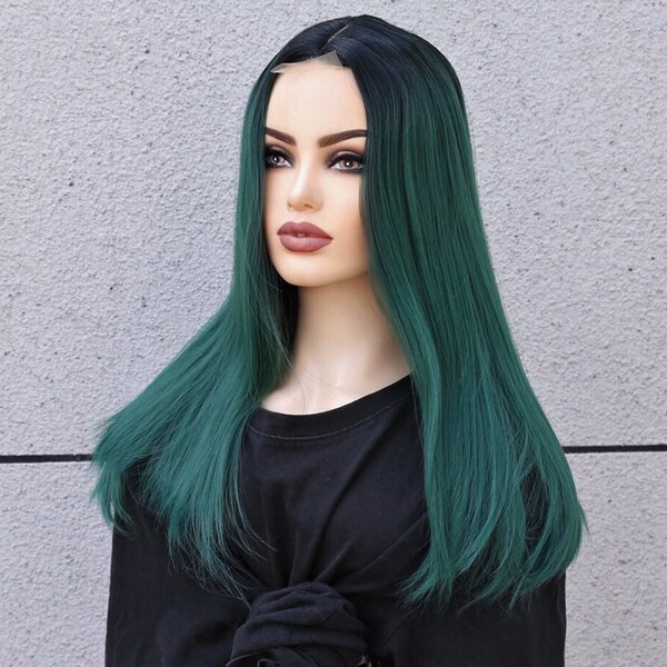 Teal Wig - Etsy