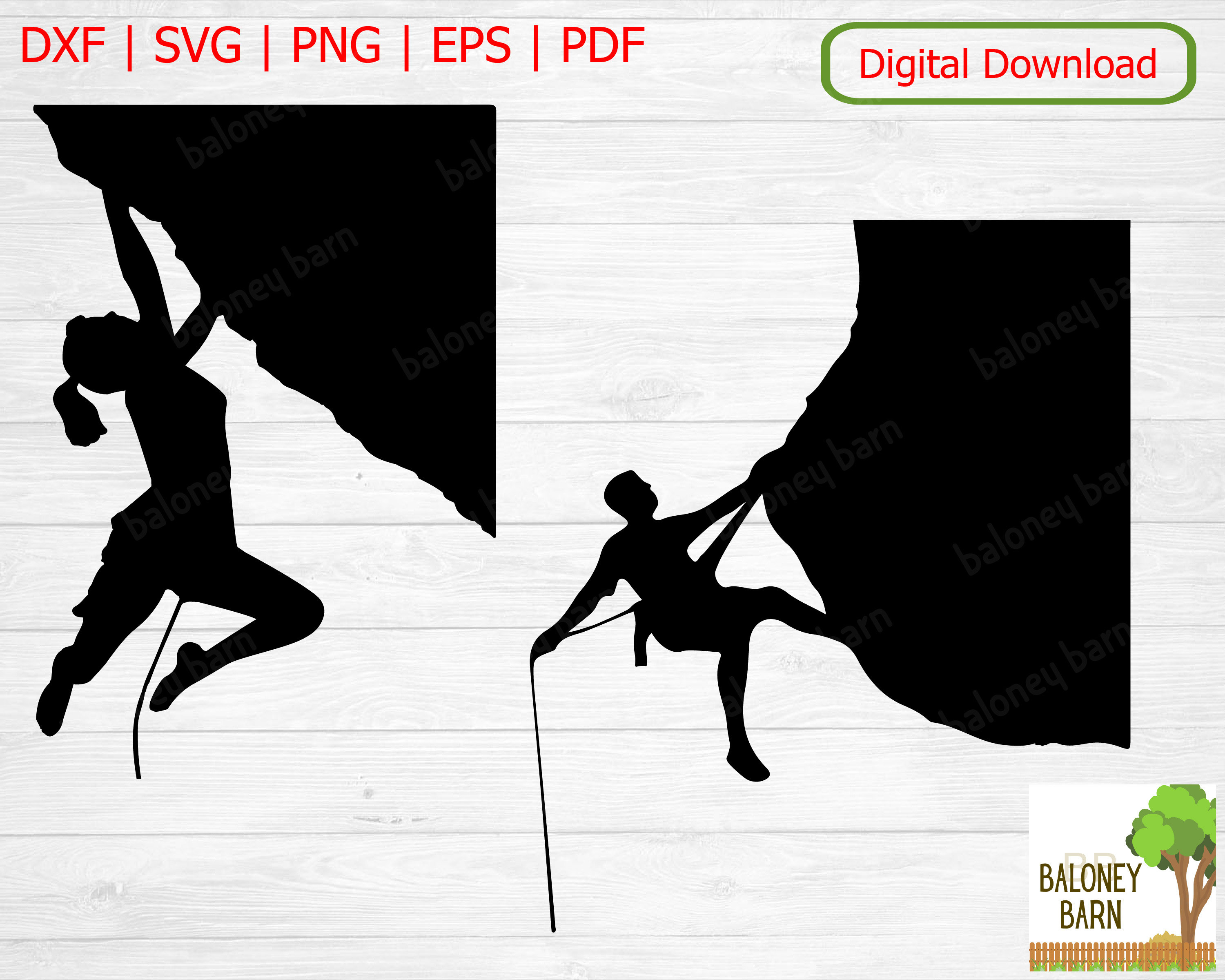 Rock Climbing Silhouette