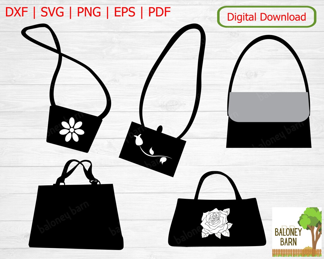 Purse Clipart, Purse SVG, Handbag Silhouette, Handtasche Handbag ...