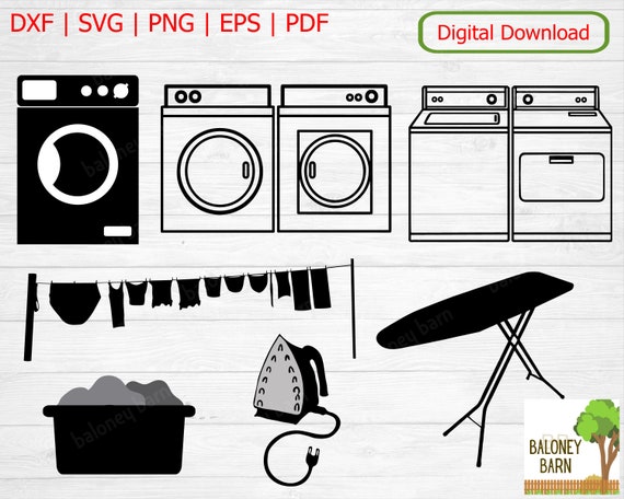 Laundry Room Clipart Black And White