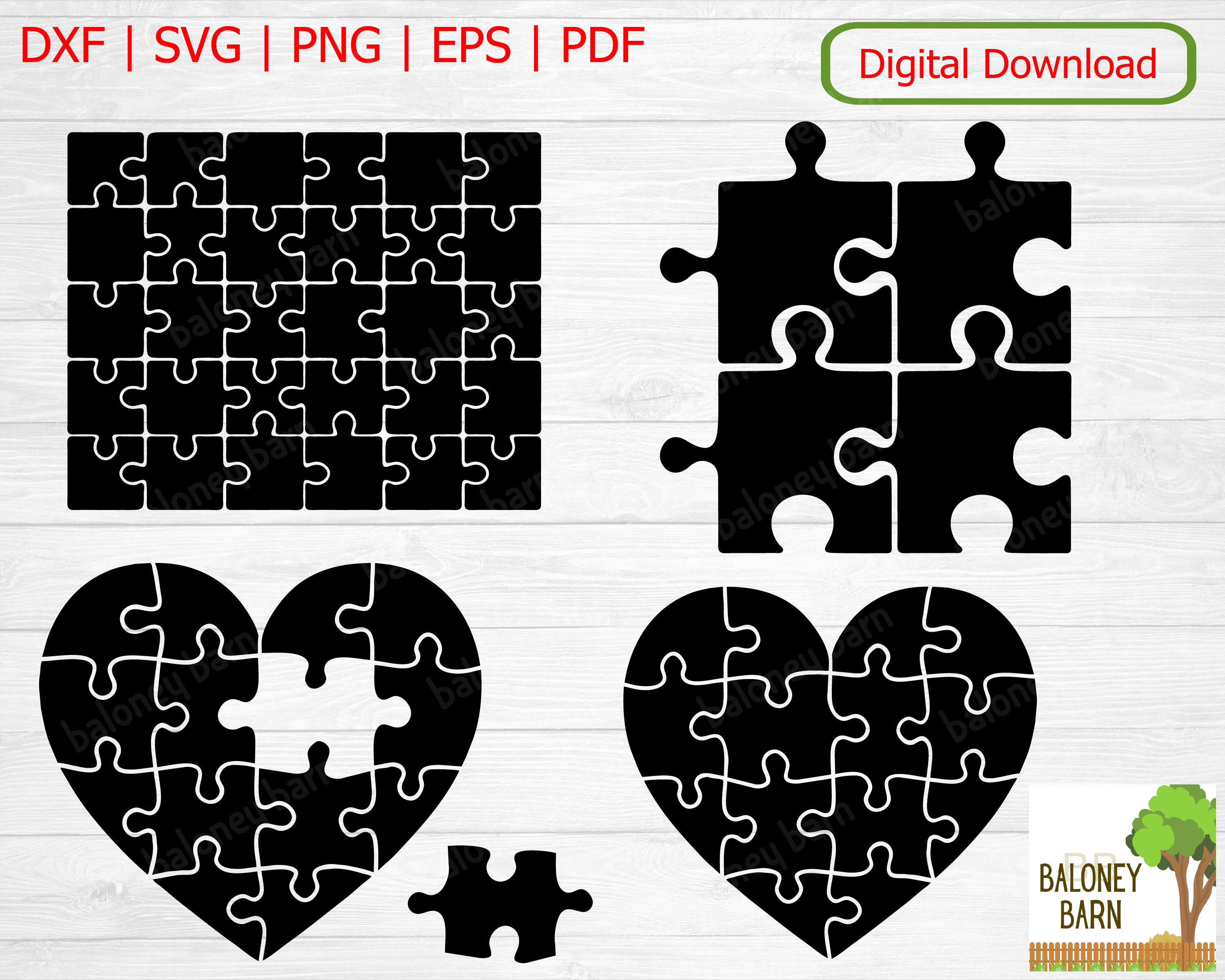 Imágenes prediseñadas de rompecabezas rompecabezas SVG juego - Etsy México