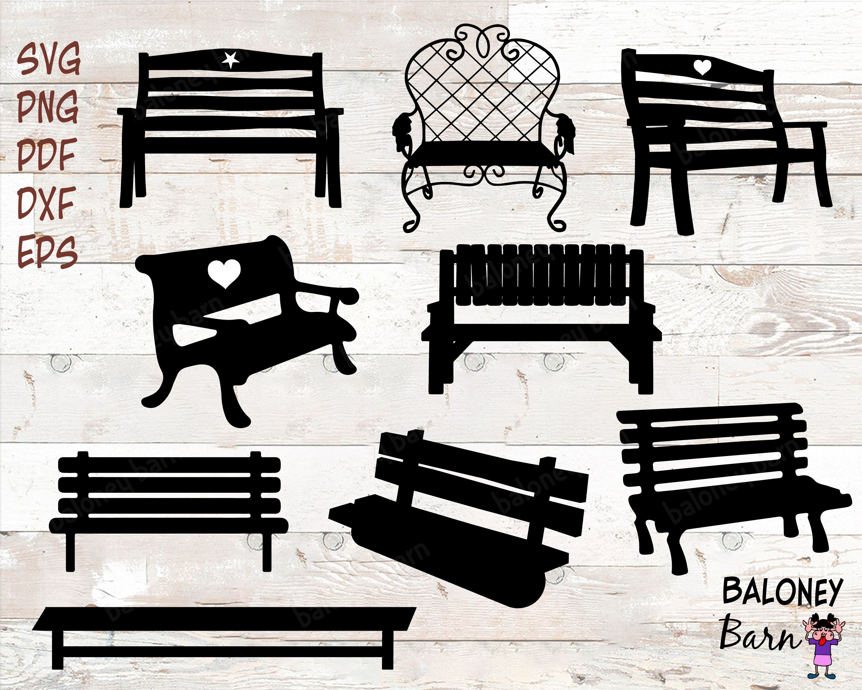 Bench Clipart SVG Park Bench Bench Silhouette Long Wood - Etsy Canada