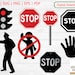 Stop Sign Clipart, Stop SVG, Stop Silhouette, Back Off, Hand Gesture ...