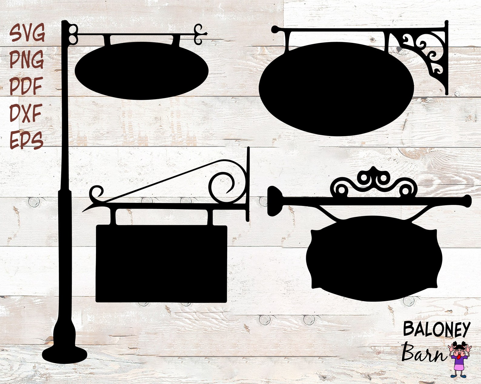 Sign Clipart Sign SVG Sign Silhouette Hanging Sign Bar - Etsy