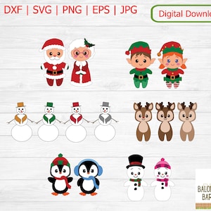 Christmas Clipart, Christmas Friends SVG, Santa Mrs Claus, Weihnachten ...