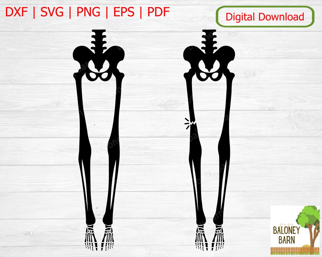 Broken Bones SVG, Skeleton Silhouette, Pelvic Bone, Fracture Knochen ...