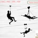 Zipline Clipart, Zip Line SVG, Adventure Silhouette, Sport Sports ...