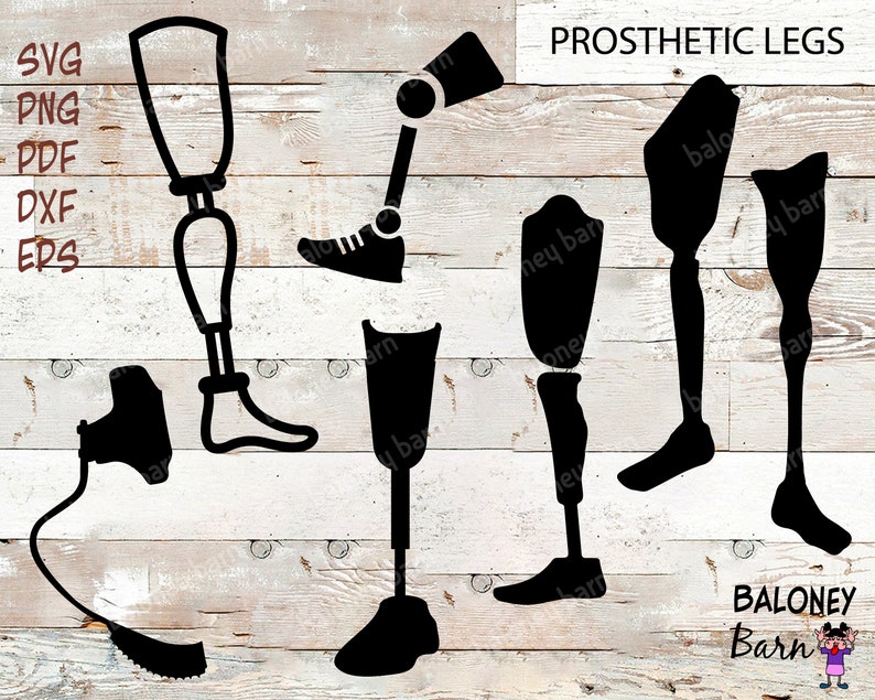 Prosthetic Leg Clipart Artificial Leg SVG Bionic Arm | Etsy