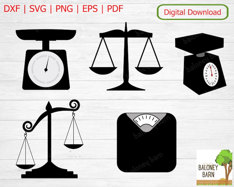Scale Clipart Scales SVG Scale Silhouette Kitchen Scale - Etsy