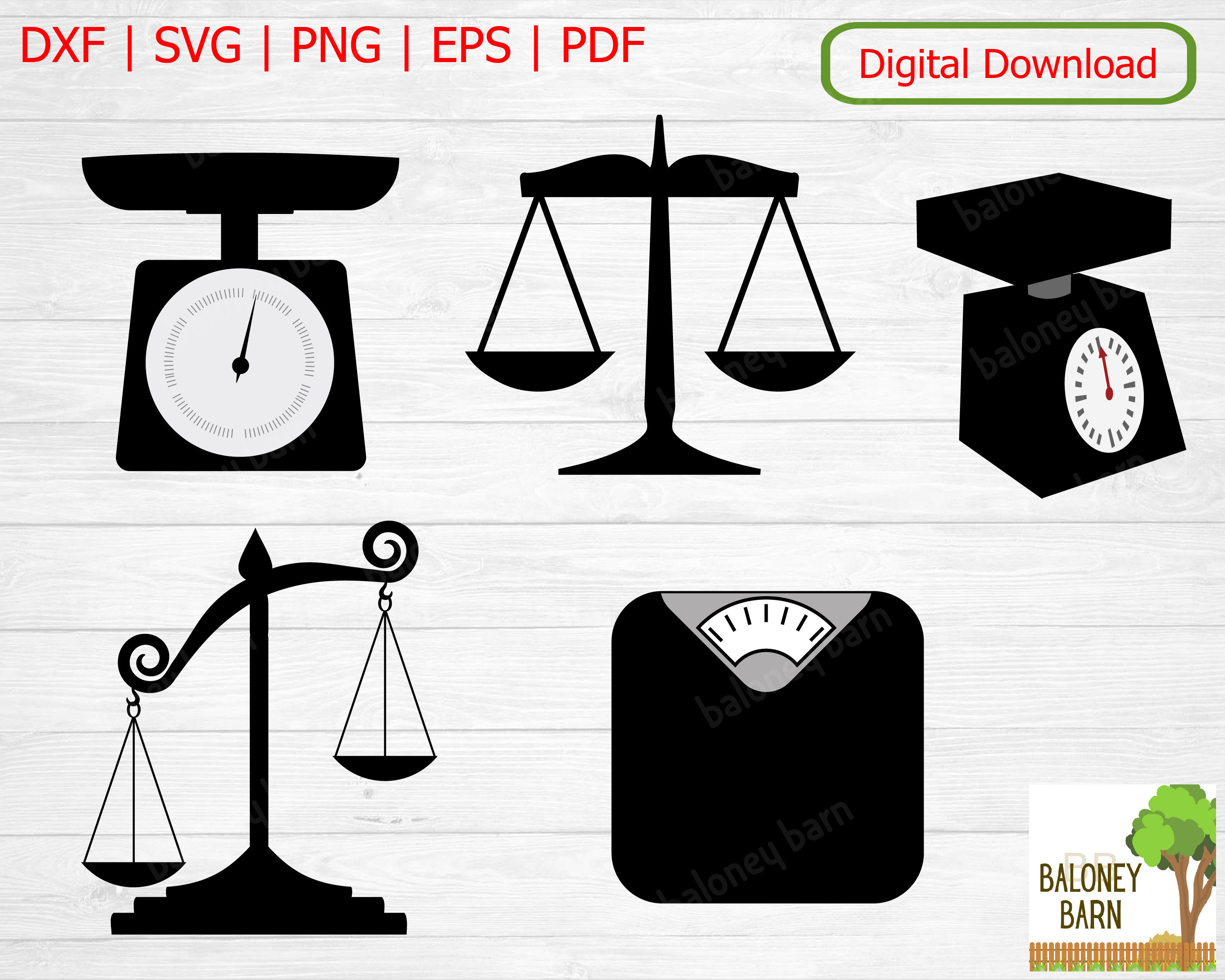 Scale Clipart Scales SVG Scale Silhouette Kitchen Scale - Etsy