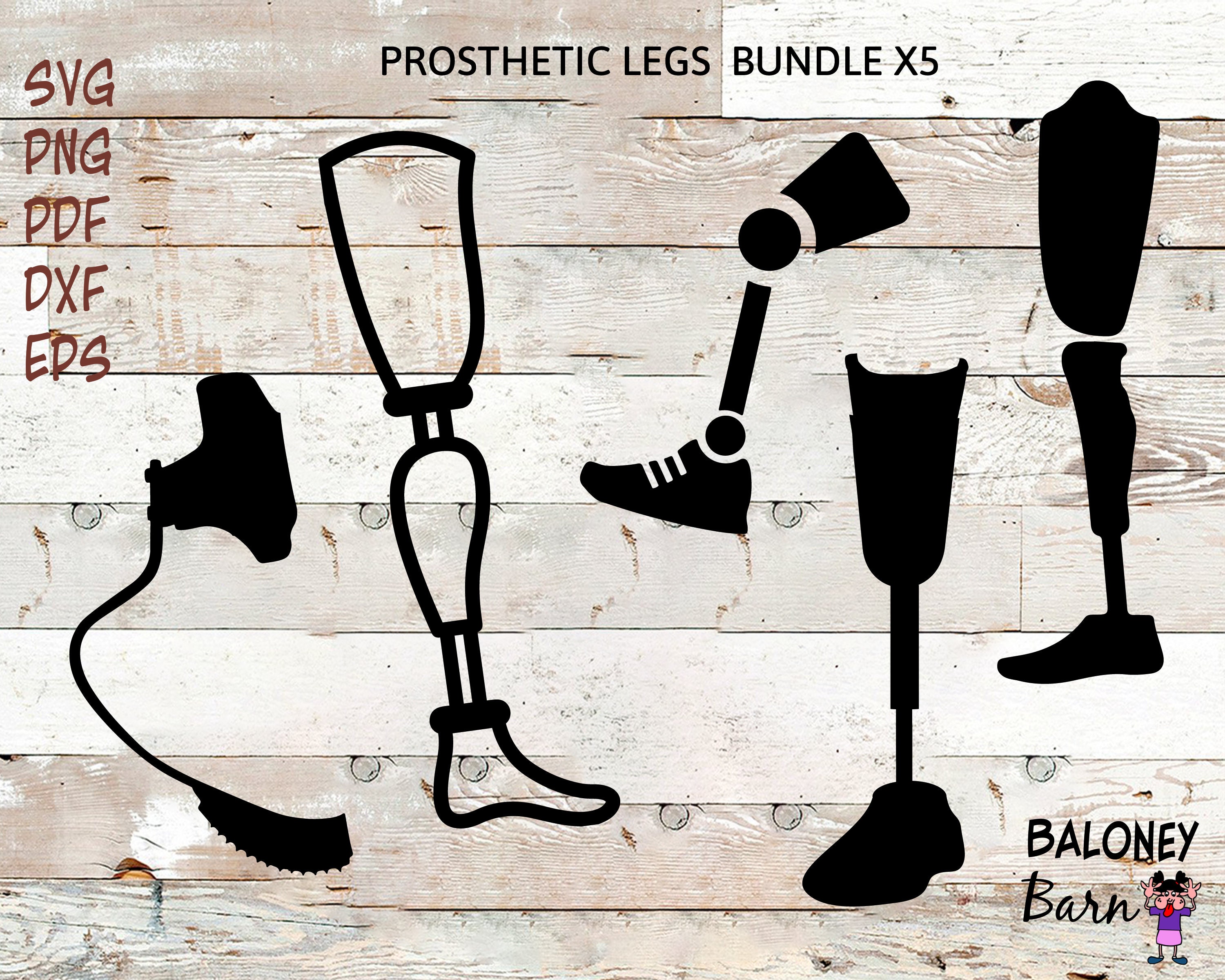 Prosthetic Leg Clipart Artificial Leg SVG Bionic Arm | Etsy