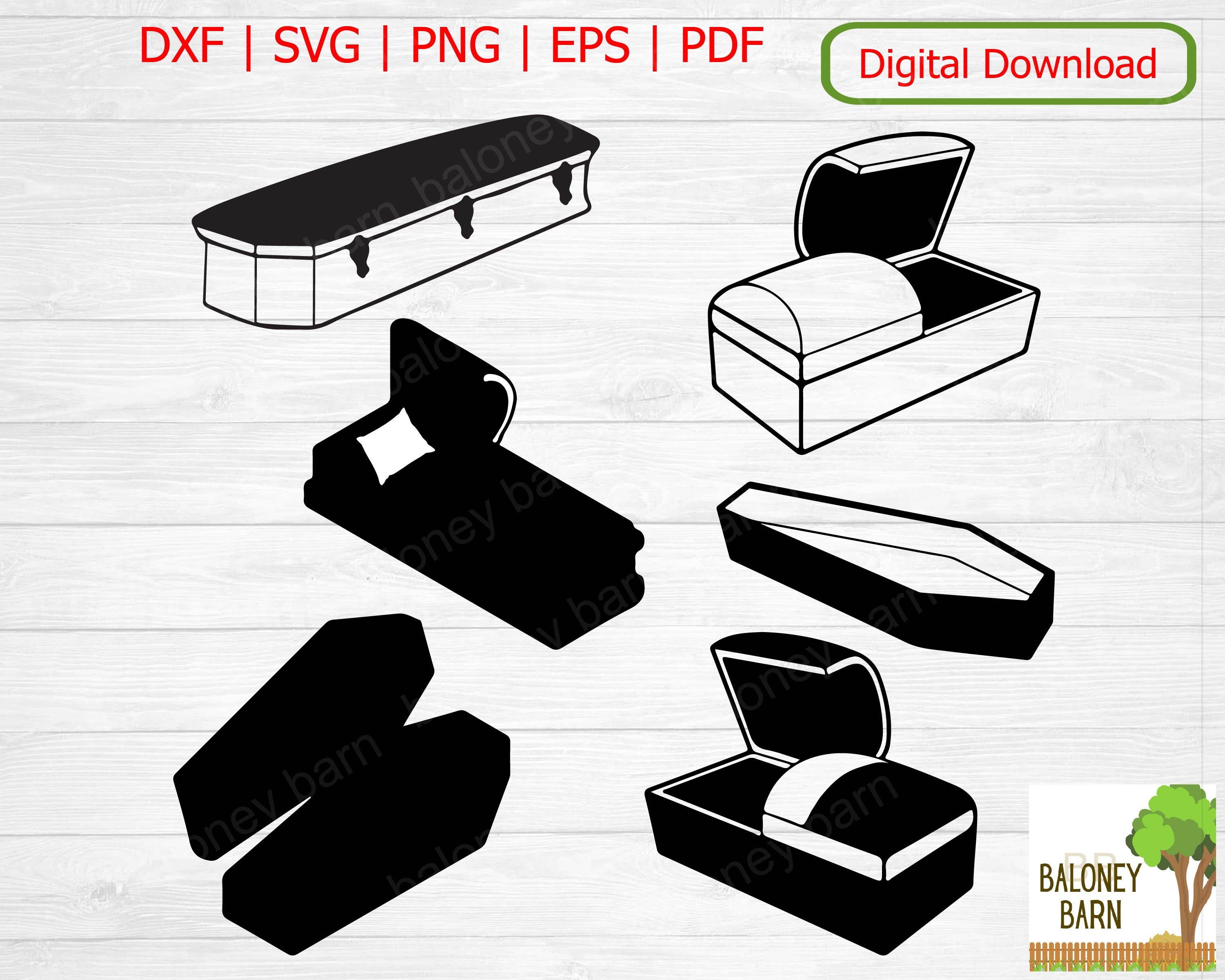 Casket Clipart, Coffin SVG, Deceased Bury, Remains Burial, Cemetery ...