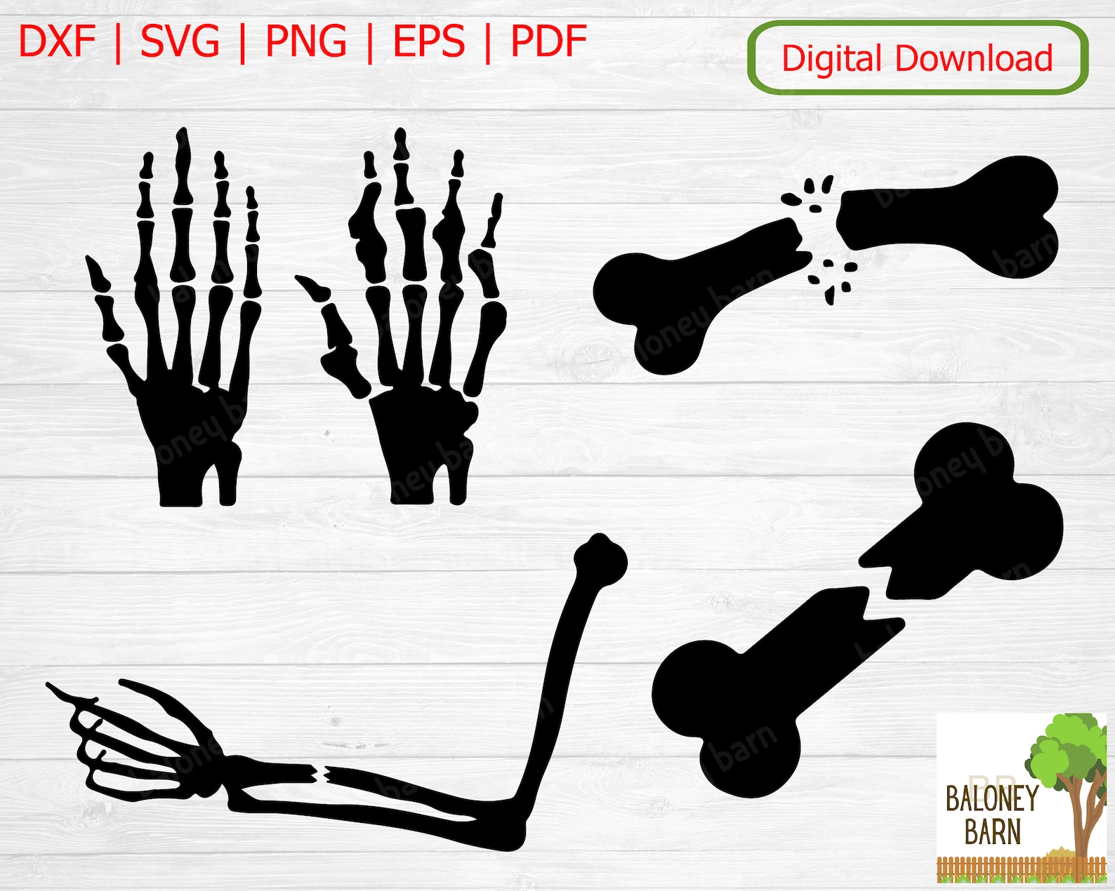 Broken Bones SVG, Bones Silhouette, Skeleton Hands, Arthritis Hand ...