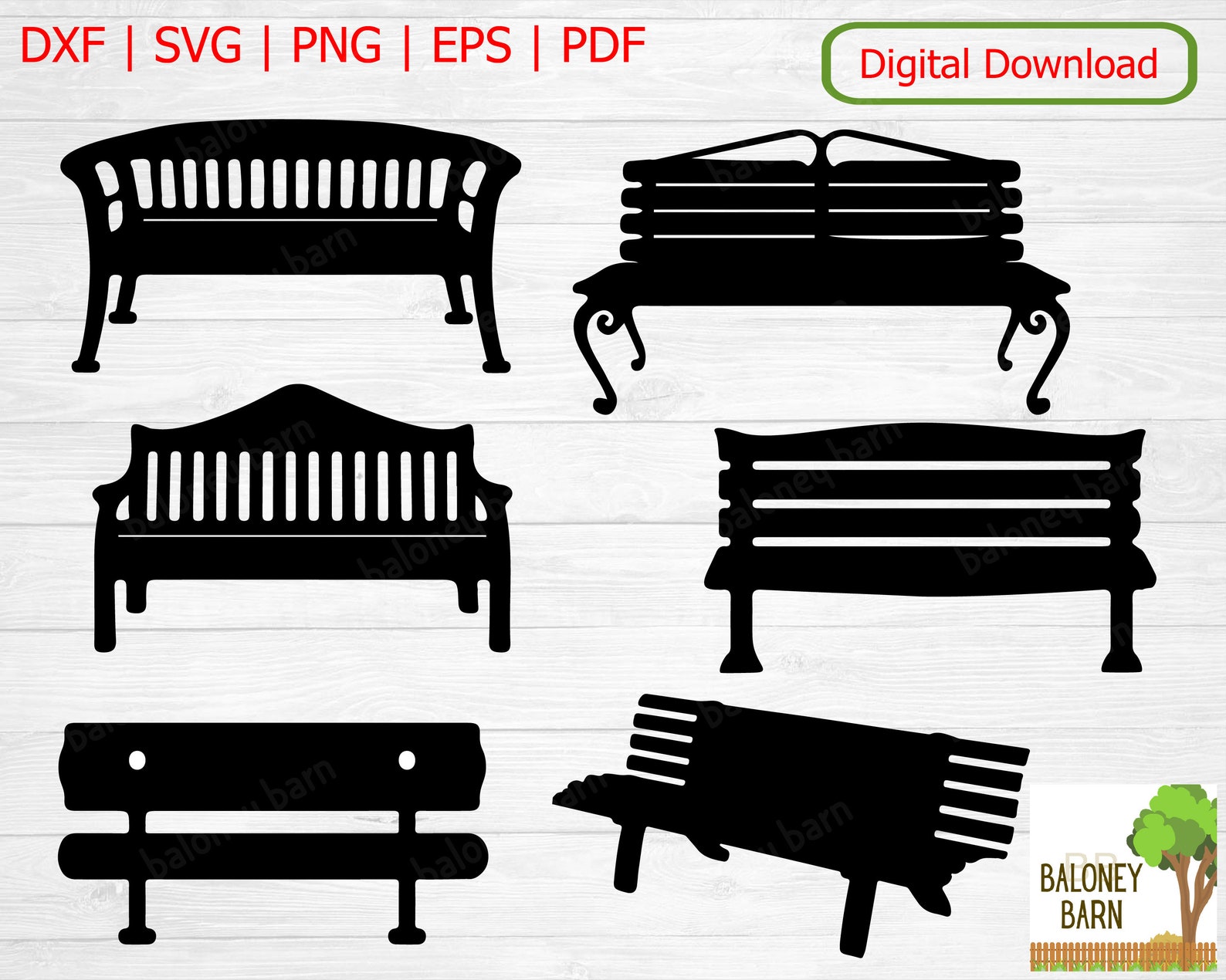 Bench Clipart SVG Park Bench Bench Silhouette Long Bench - Etsy
