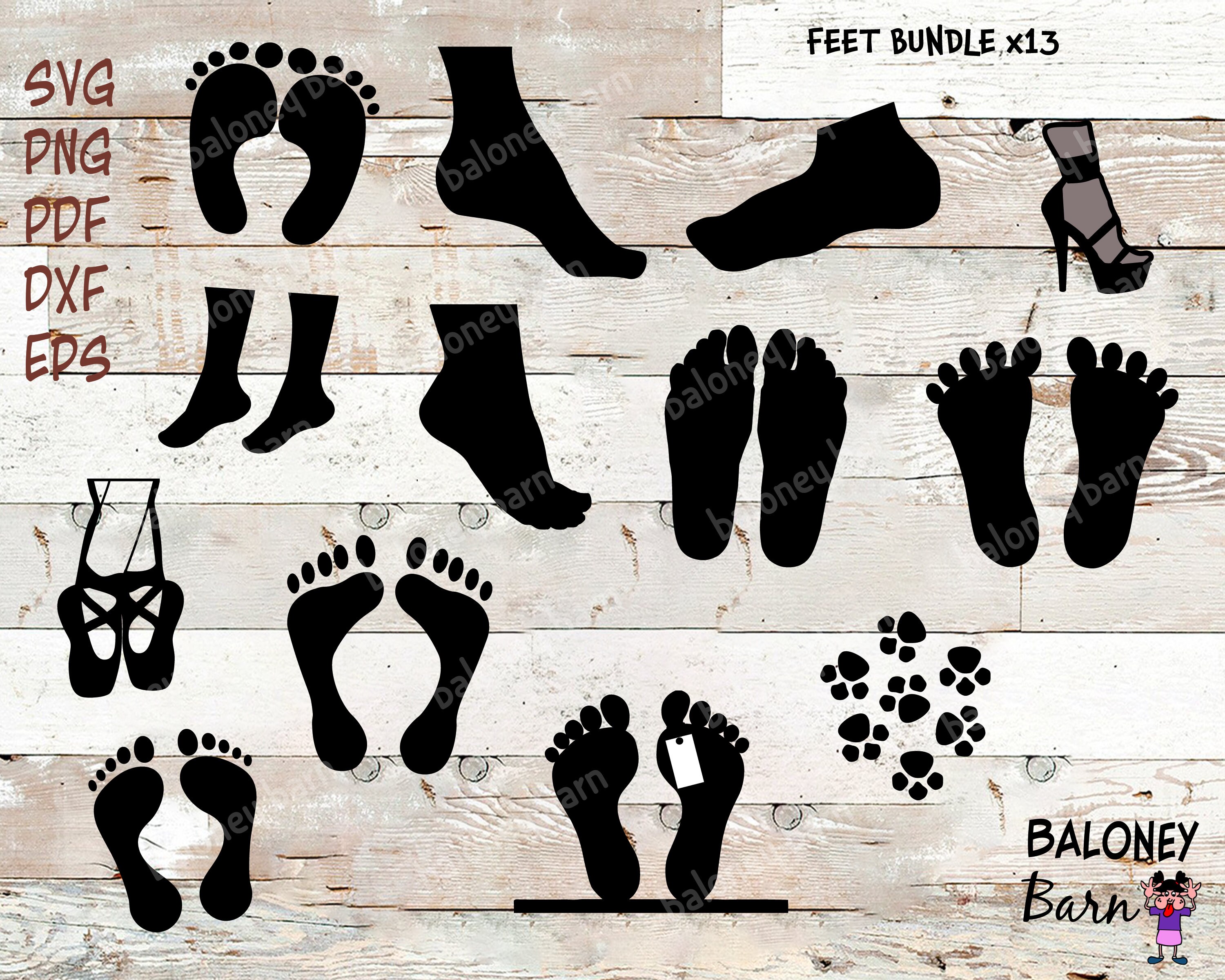 Clip Art 10 Toes Feet Silhouette Foot Toe Tag Feet Clipart SVG Flat ...