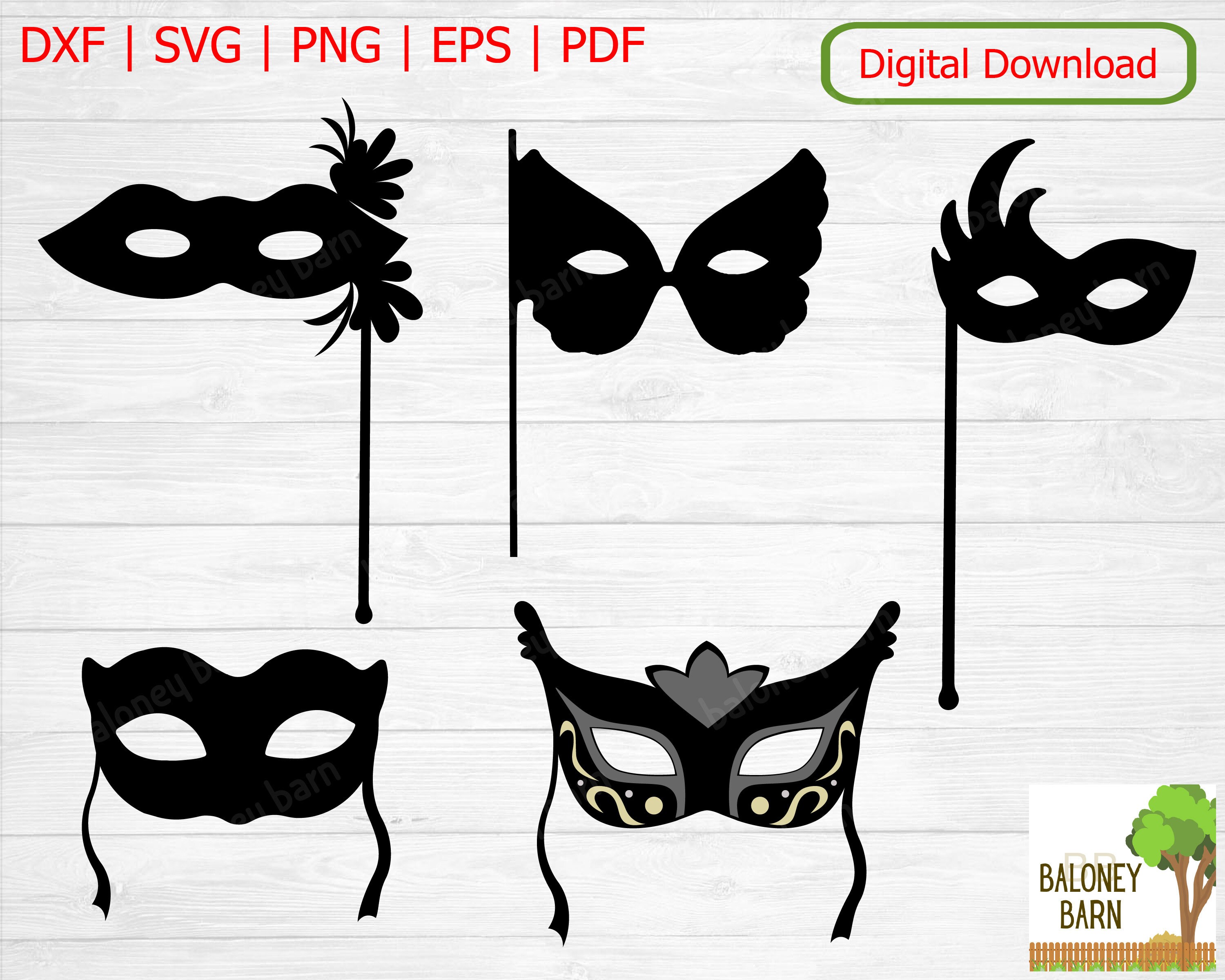 Mask Clipart, Mask SVG, Mask Silhouette, Masquerade Ball, Festival ...