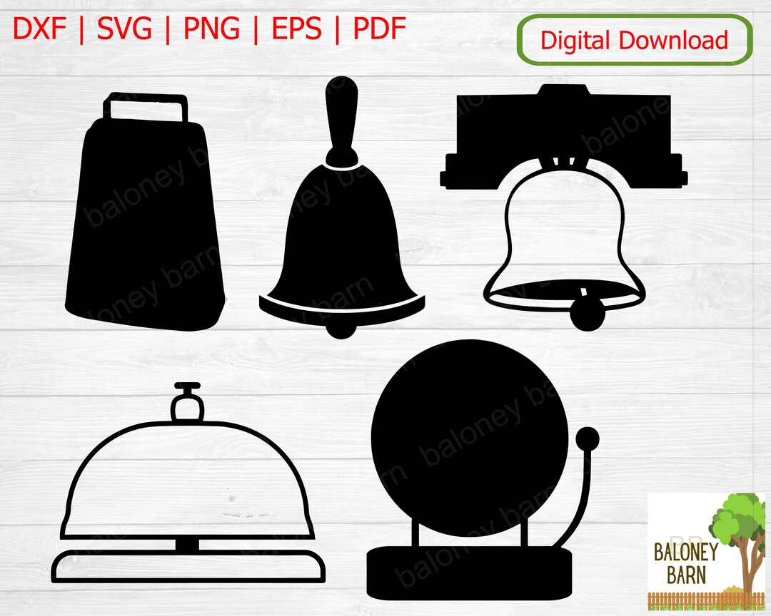 Bell Clipart, Cowbell SVG, Bell Silhouette, Church School, Service ...