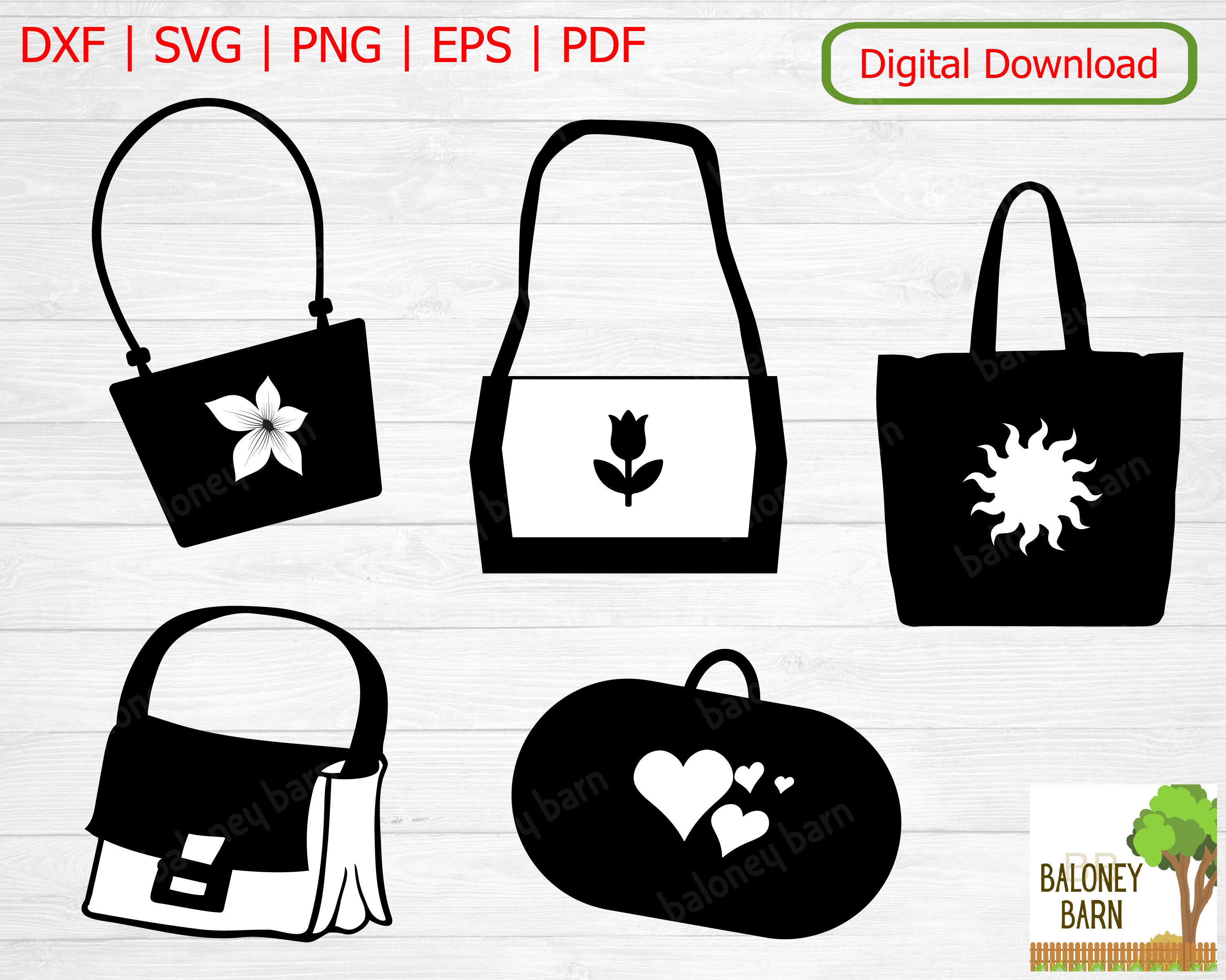 Purse Clipart Purse SVG Handbag Clipart Handbag Silhouette - Etsy
