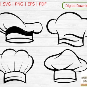 Chef Hat Clipart, Cooks Hat SVG, Bakers Toque, Cooking Cap, Chef's Hat ...