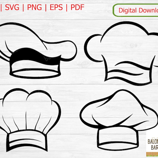 Chef Hat Svg - Etsy
