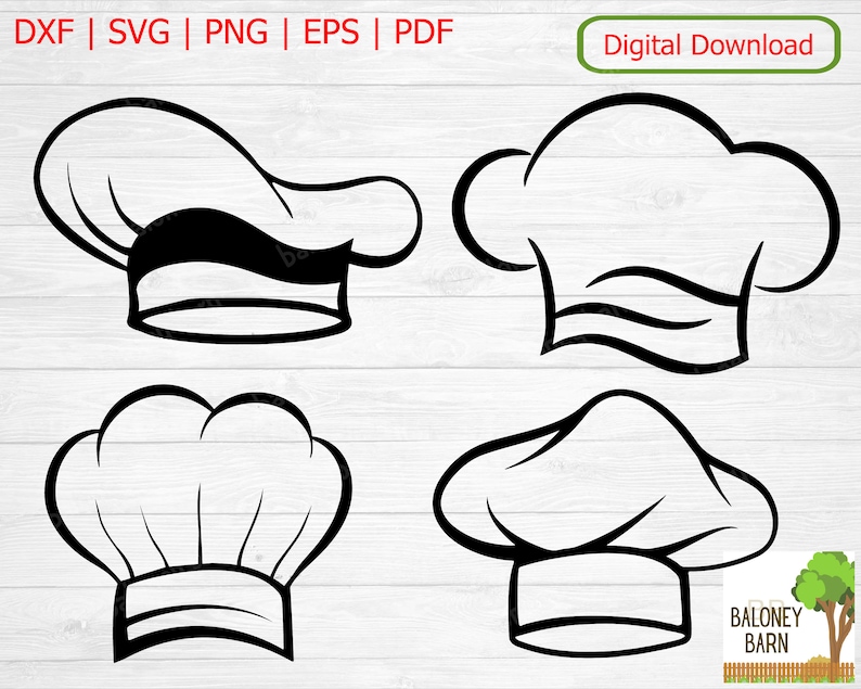 Chef Hat Clipart, Cooks Hat SVG, Bakers Toque, Cooking Cap, Chef's Hat ...