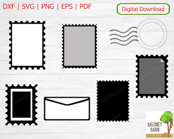 Postage Stamp Clipart Black And White