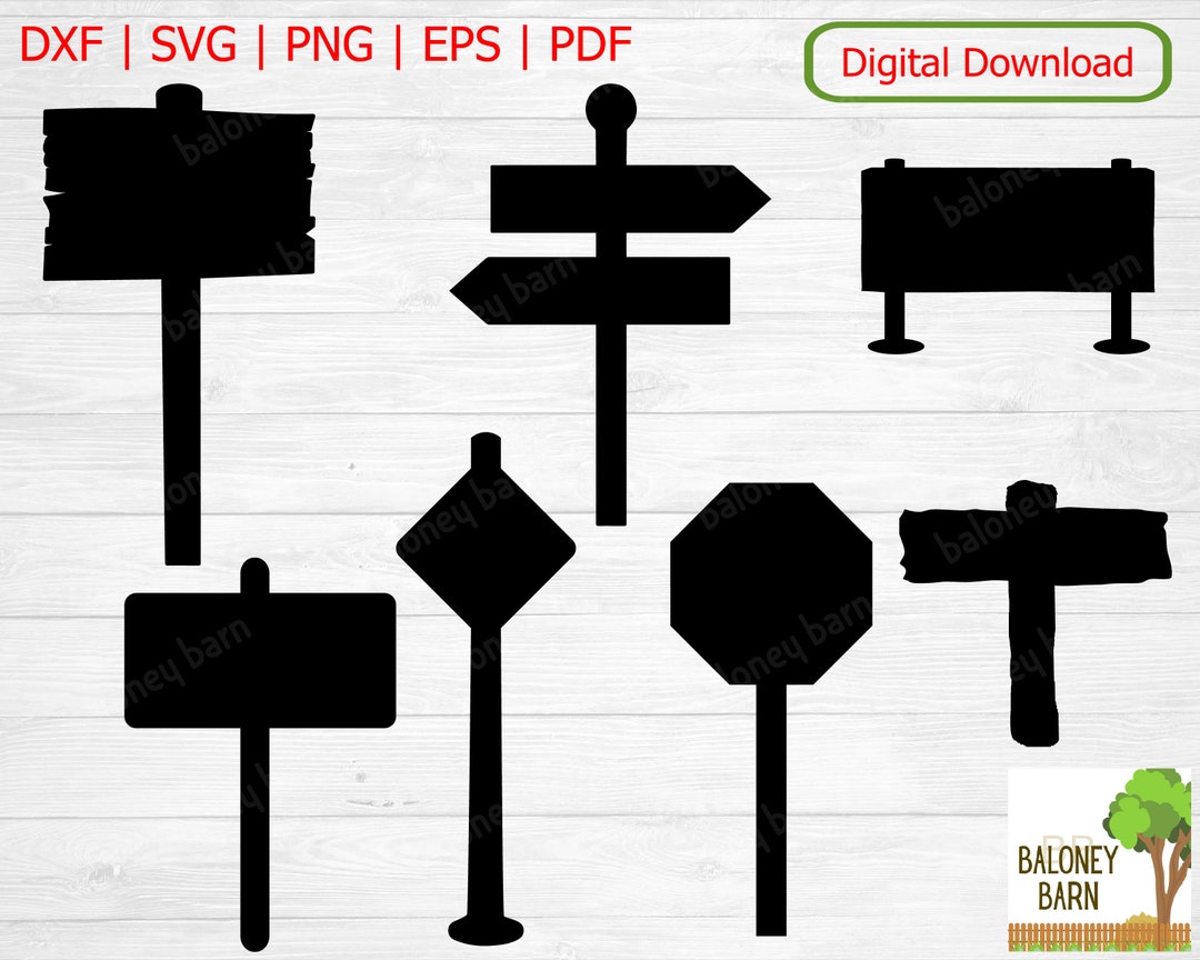 Stop Sign SVG Clipart, Sign Silhouette, Road Direction, Pointer Arrow ...