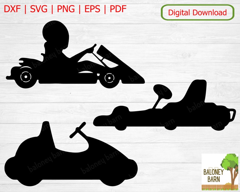 Go Kart Clipart, Go Cart SVG, Gokart Racing, Kart Fahren Silhouette, Go ...
