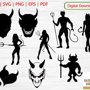 Devil Clipart, Demon SVG, Devil Silhouette, Satan Horns, She Devil ...