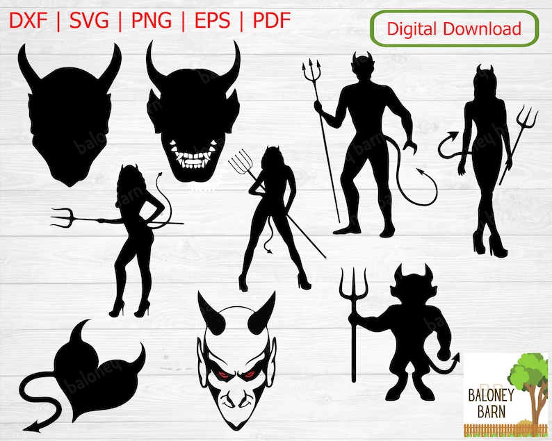 Devil Clipart, Demon SVG, Devil Silhouette, Satan Horns, She Devil ...