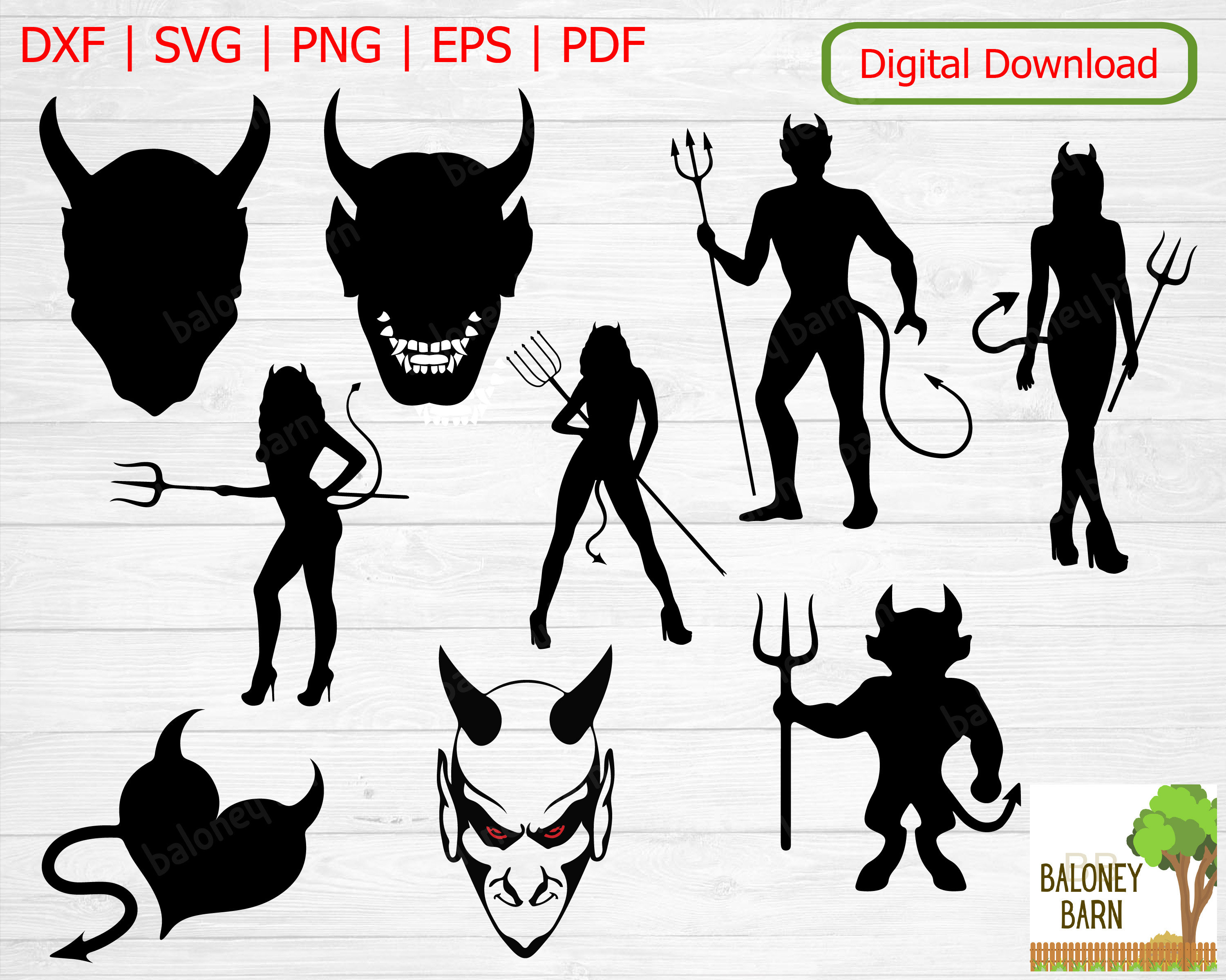 Devil Clipart, Demon SVG, Devil Silhouette, Satan Horns, She Devil ...