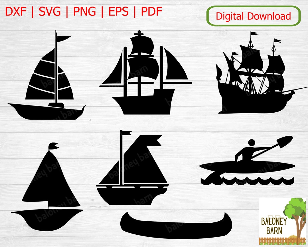 Boat Clipart, Boats SVG, Ship Clipart, Sailboat Clipart, Water Craft ...