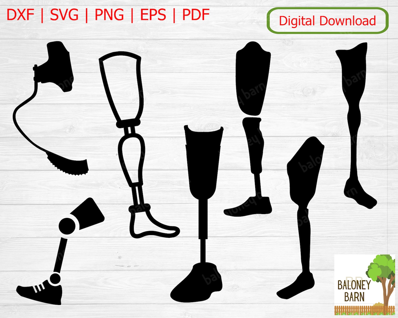 Prosthetic Leg Clipart Artificial Leg SVG Bionic Arm - Etsy