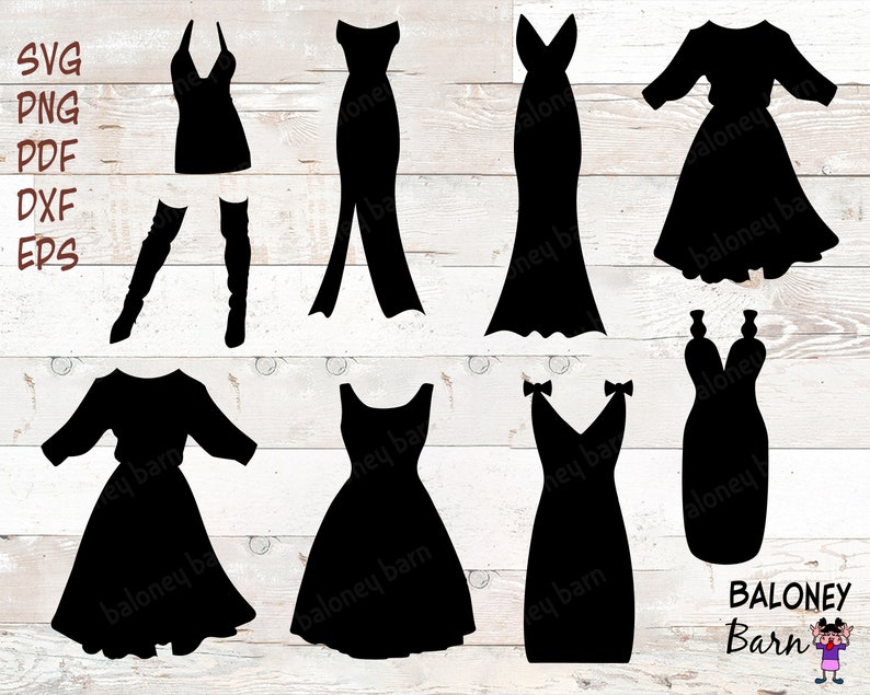 Party Dress Clipart Sexy Dresses Girl's Night Out Fancy - Etsy