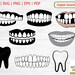 Teeth Clipart, Tooth SVG, Tooth Silhouette, False Teeth, Artificial ...