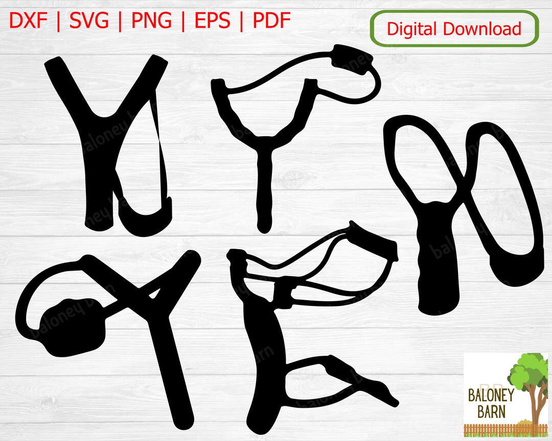 Slingshot Clipart, Sling Shot SVG, Schleuder Silhouette, Hand Catapult ...