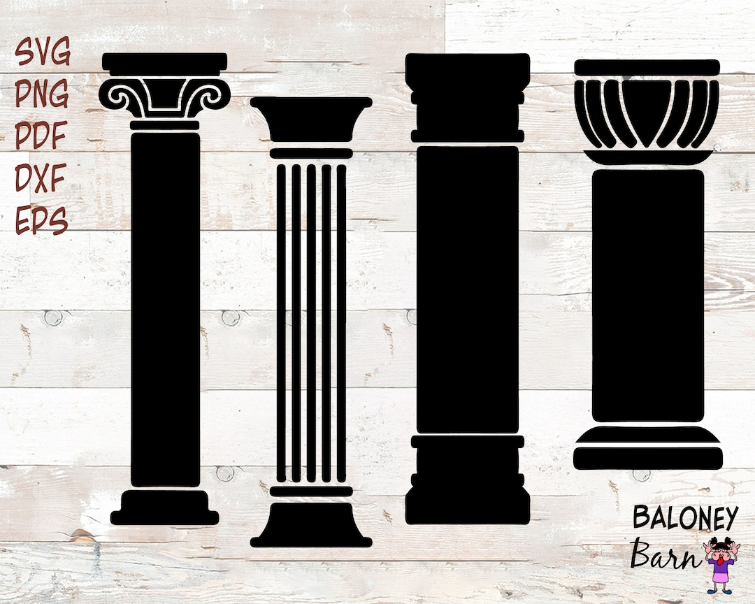 Pilar SVG imágenes prediseñadas de pilar silueta de pilar - Etsy México