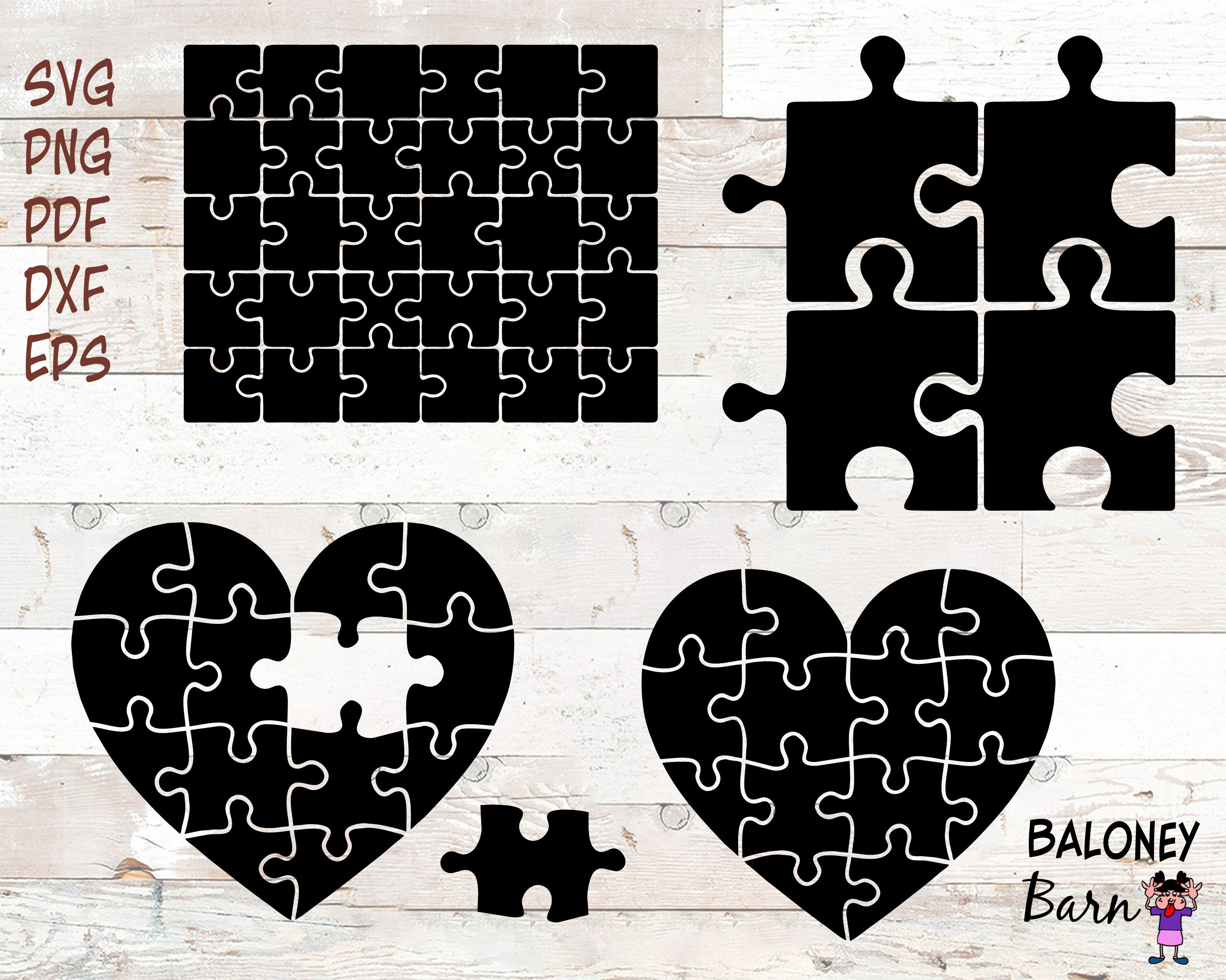 Puzzle Clipart Puzzles SVG Family Game Pass the Time - Etsy