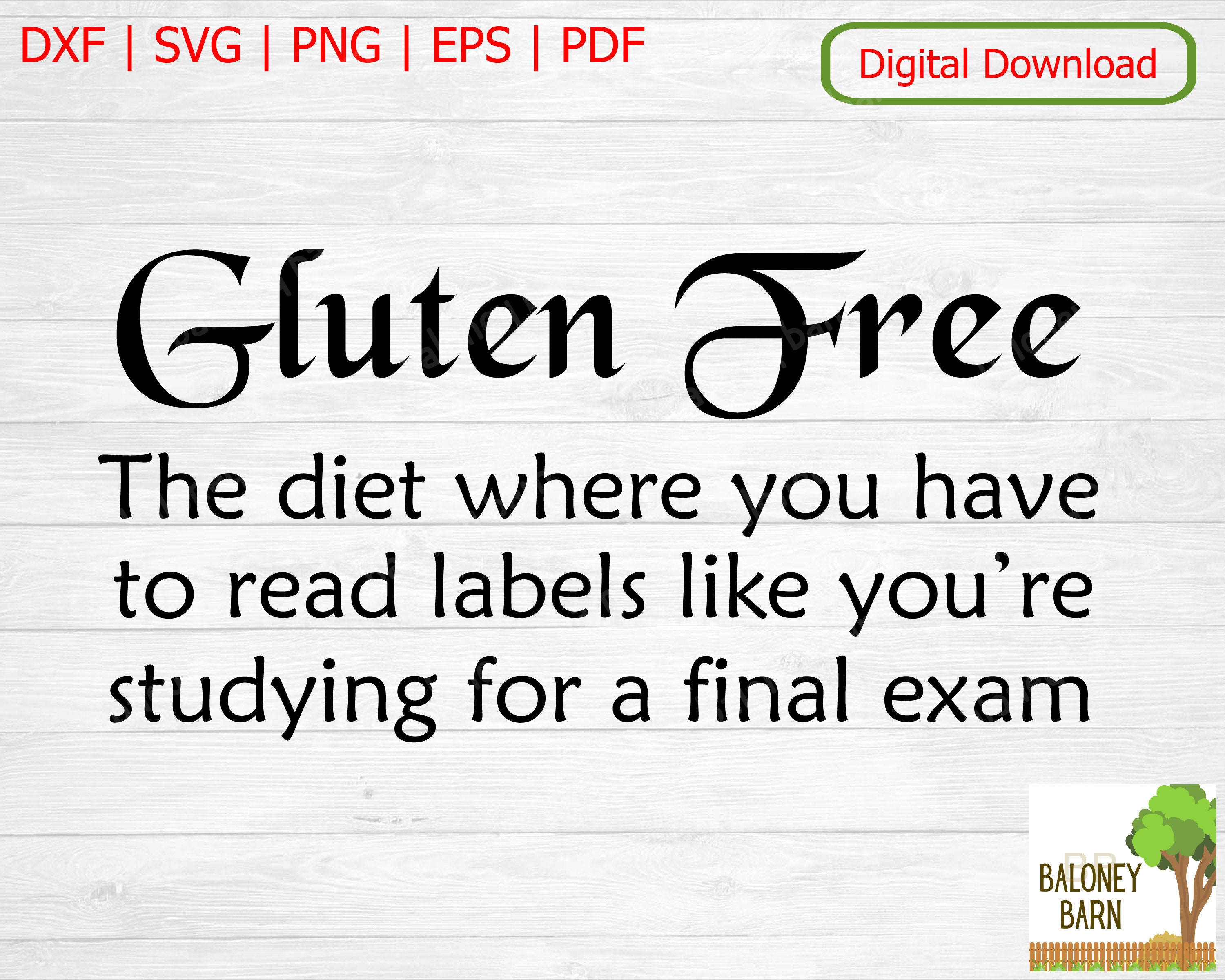 Gluten Free SVG Autoimmune Disease Diet Quote Invisible - Etsy