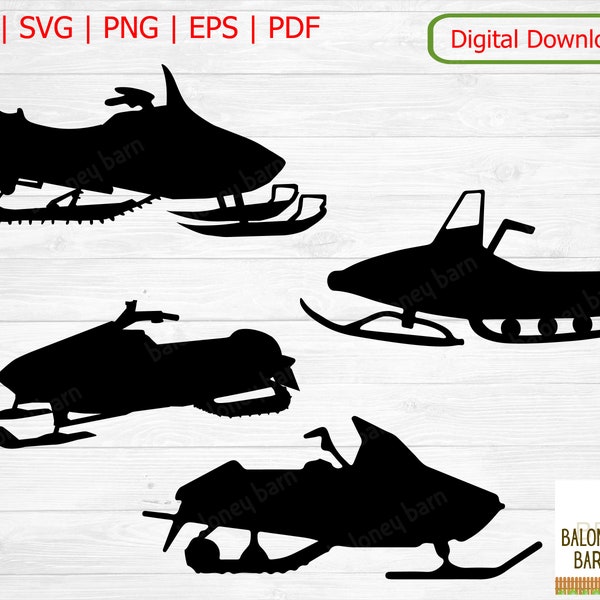 Snowmobile Clipart - Etsy