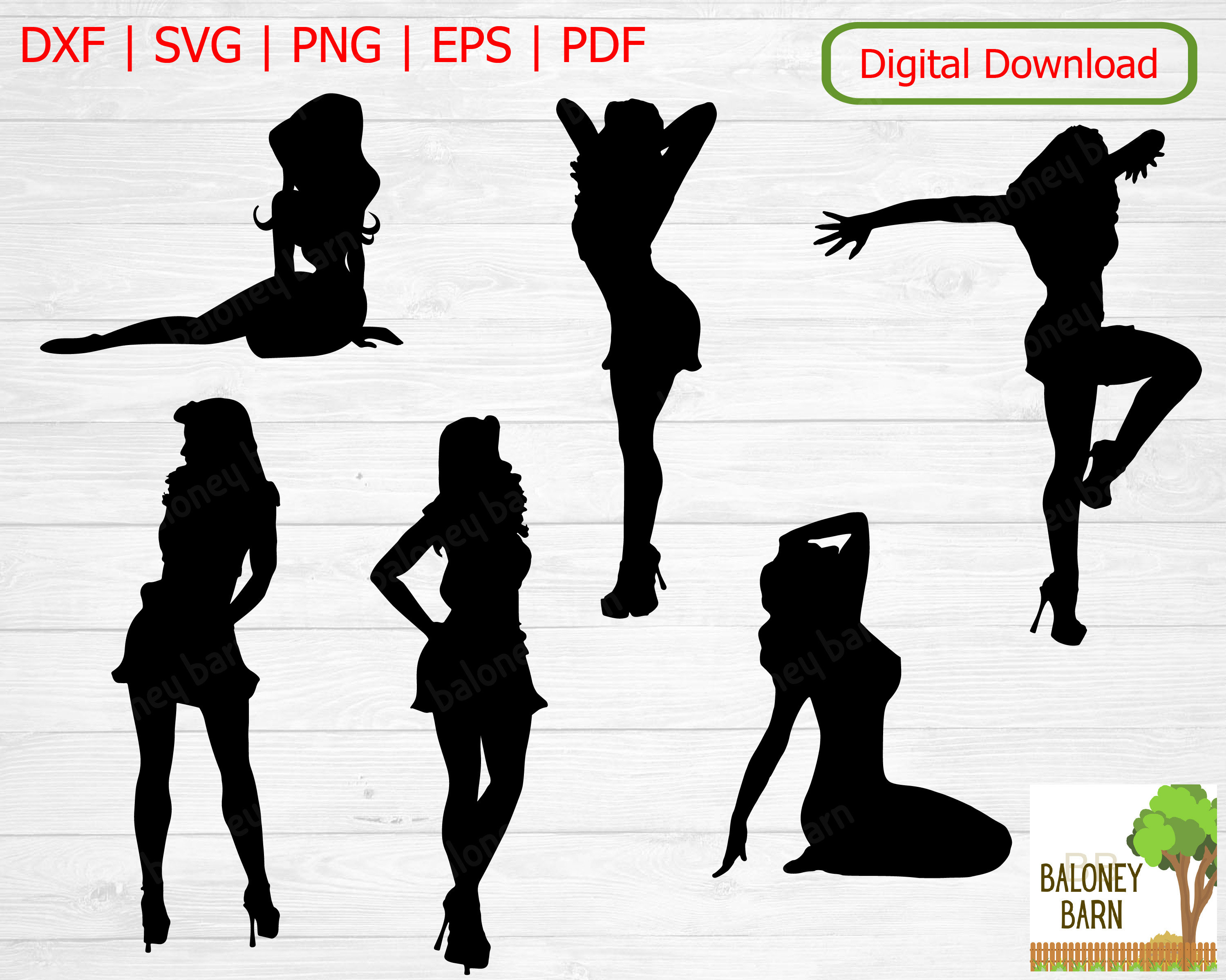 Pin up Girl Clipart, Pin-up SVG, Pinup Silhouette, Glamorous Model ...
