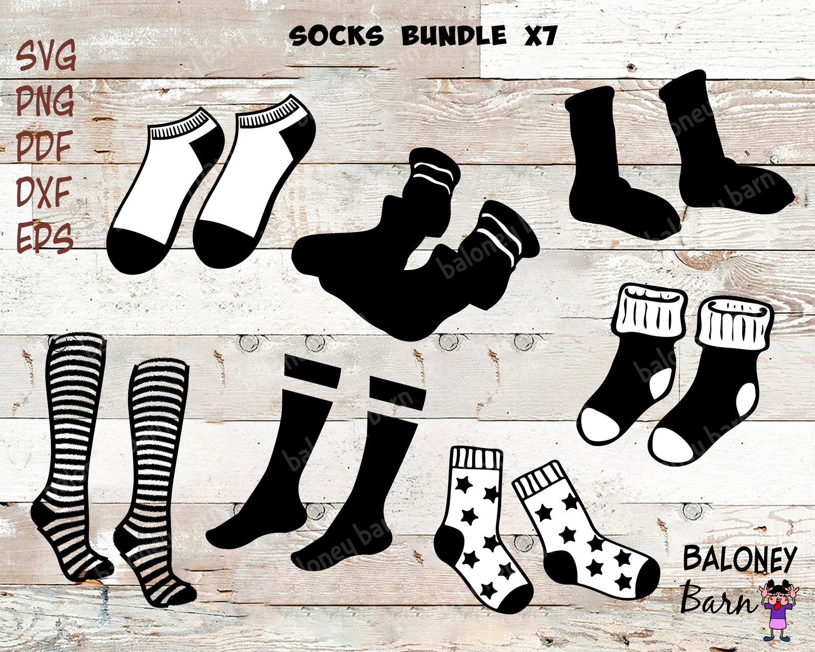 Socks Clipart SVG Socks Silhouette Comfy Footies Warm Feet | Etsy