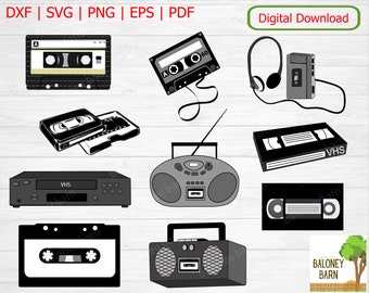 VHS Svg Files Retro 80s 90s Vintage Stack VHS Tapes Svg - Etsy