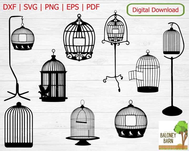 Bird Cage Clipart Birdcage SVG Cage Enclosure Coop Cages - Etsy