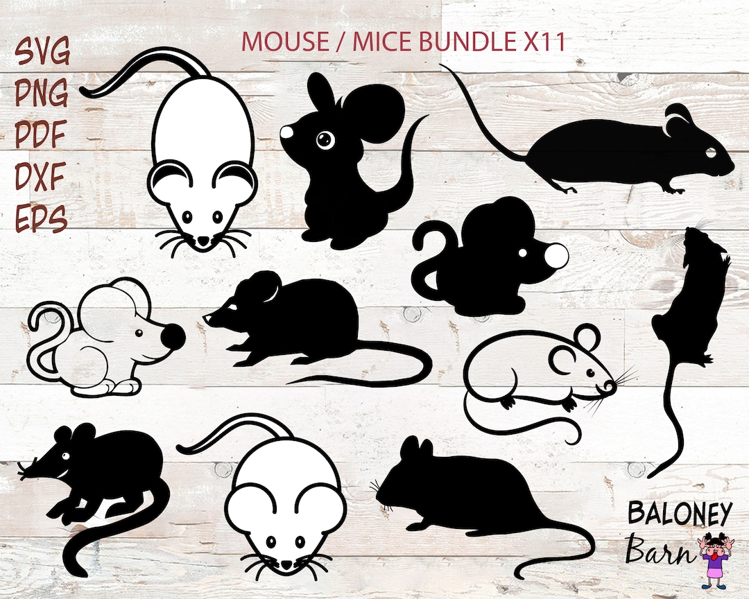 Maus Clipart Mäuse SVG Maus Silhouette Pest Feldmaus - Etsy Österreich