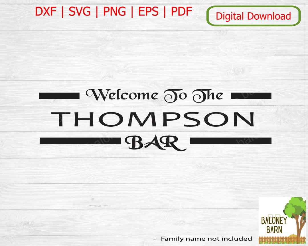 Bar Monogram Clipart, Split Monogram, Custom Name, Bar Pub Sign SVG ...