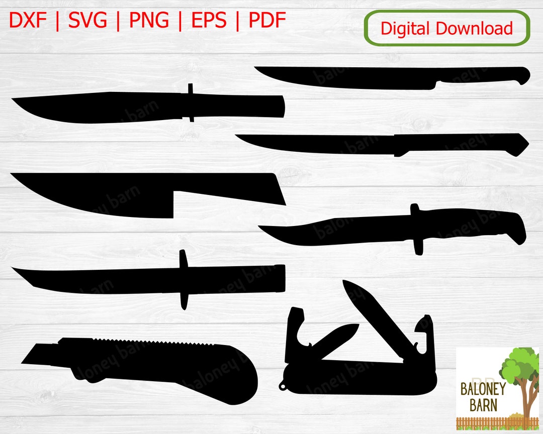 Knife Clipart SVG, Messer Silhouette, Cutting Knives, Cut Stab Carving ...