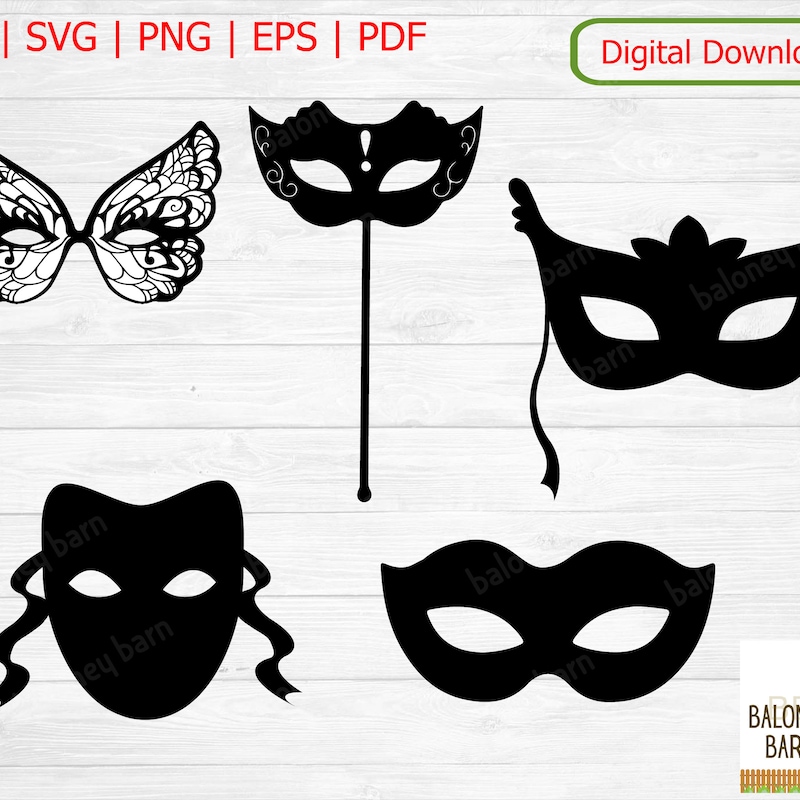 Halloween Masks Svg - Etsy