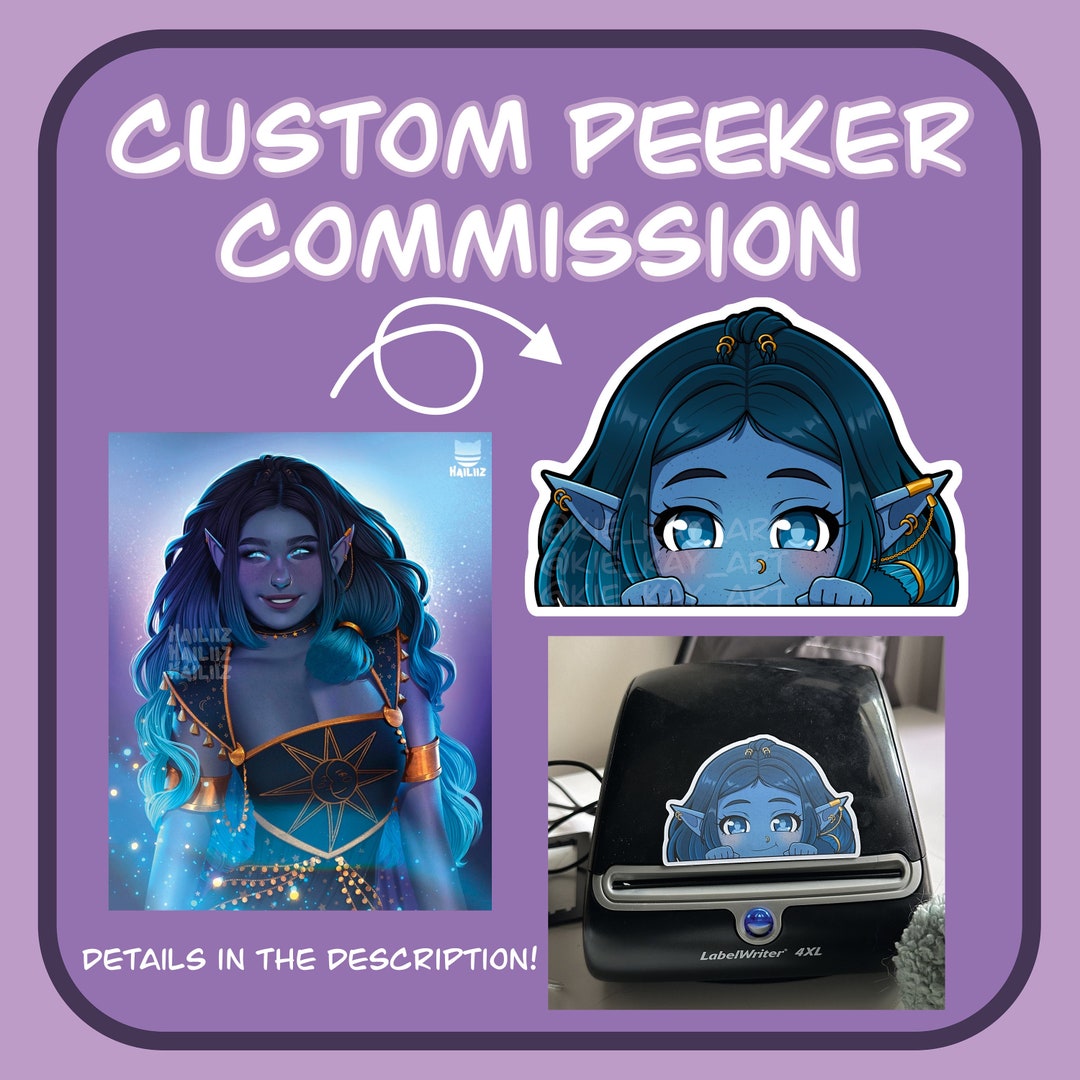 Custom Peeker Sticker Commission - Etsy